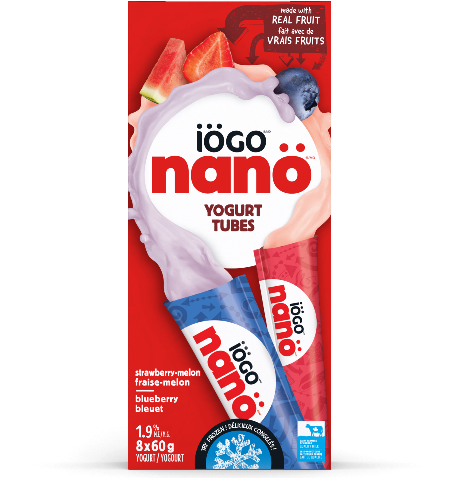 nanö - Drinkable yogurt Strawberry - 6x93ml - IÖGO