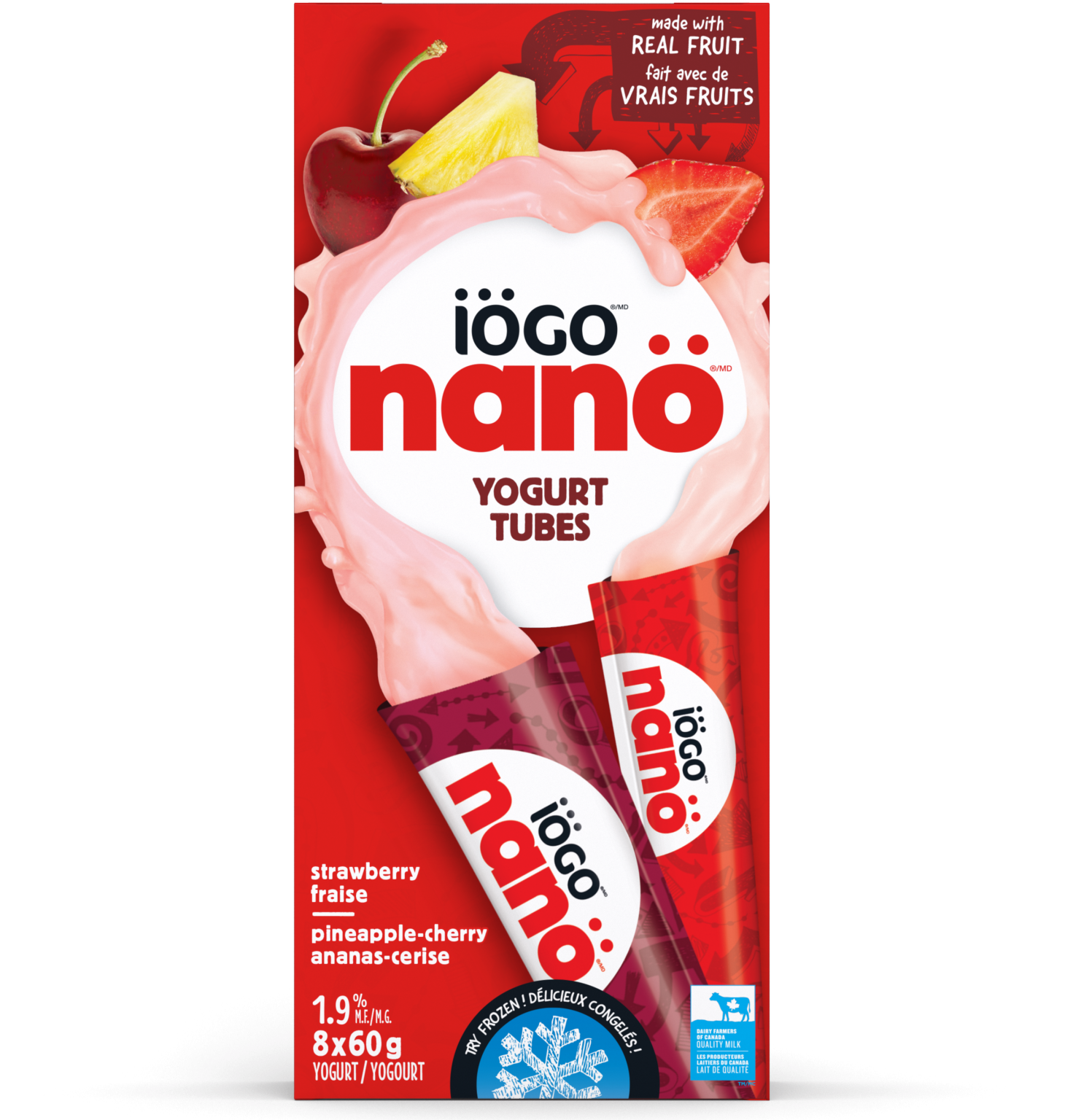 nanö - Drinkable yogurt Strawberry - 6x93ml - IÖGO